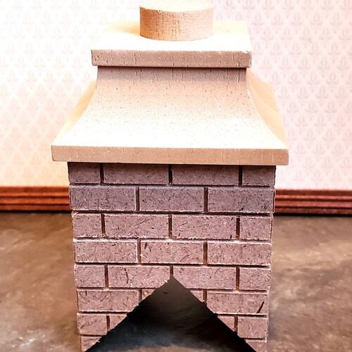 Dollhouse Miniature Chimney Wood 1:12 Scale 45 Degree Pitch - Etsy
