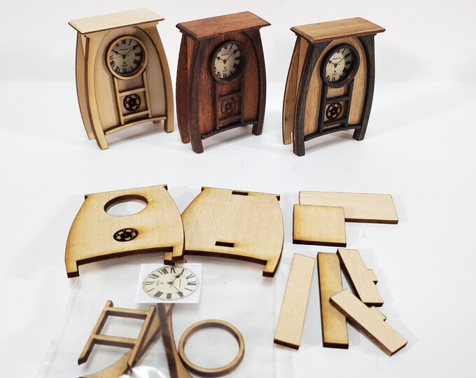 Dollhouse KIT Art Nouveau Clock 1:12 Scale Easy to Assemble - Etsy