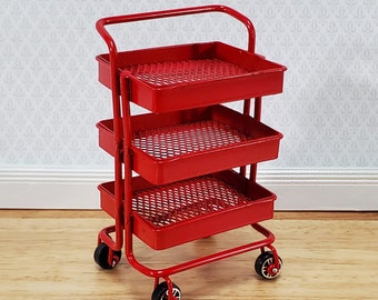 Red Metal Cart - Etsy