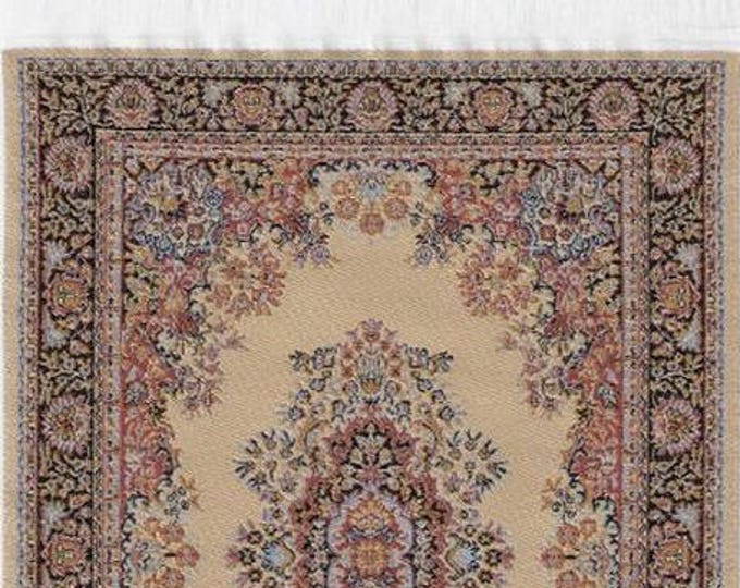 Dollhouse Miniature Rug Large Beige 9 X 6 With - Etsy