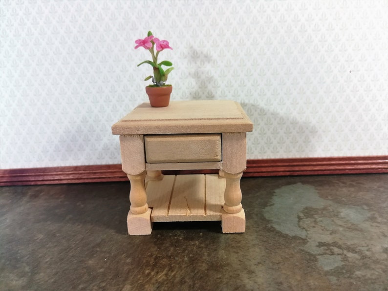 Dollhouse Side Table or Night Stand With Drawer Tudor Style - Etsy