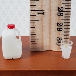 Dollhouse Gallon of White Milk With Filled Cup 1:12 Scale Miniature ...