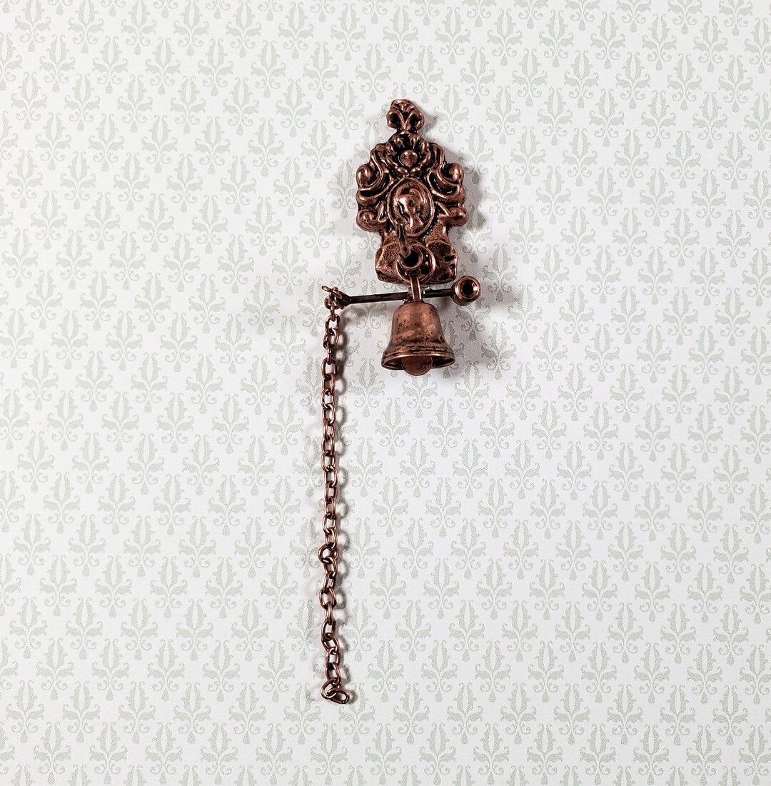 Dollhouse House Bell Doorbell Dinner Bell With Chain 1:12 Scale ...