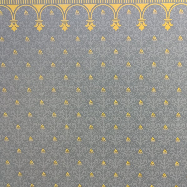 Dollhouse Wallpaper Gold - Etsy