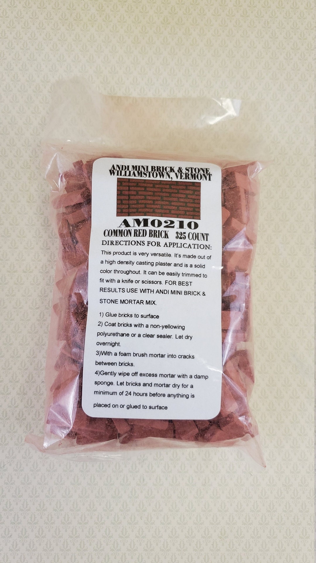 Dollhouse Miniature Bricks Common Red Brick by Andi Mini Brick & Stone ...