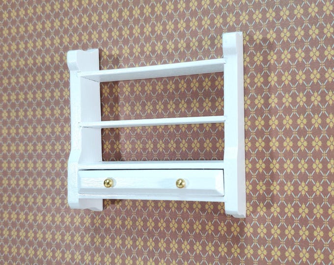 Dollhouse Miniature Arched Wall Cabinet With Shelves for Tiny Storage 1 ...