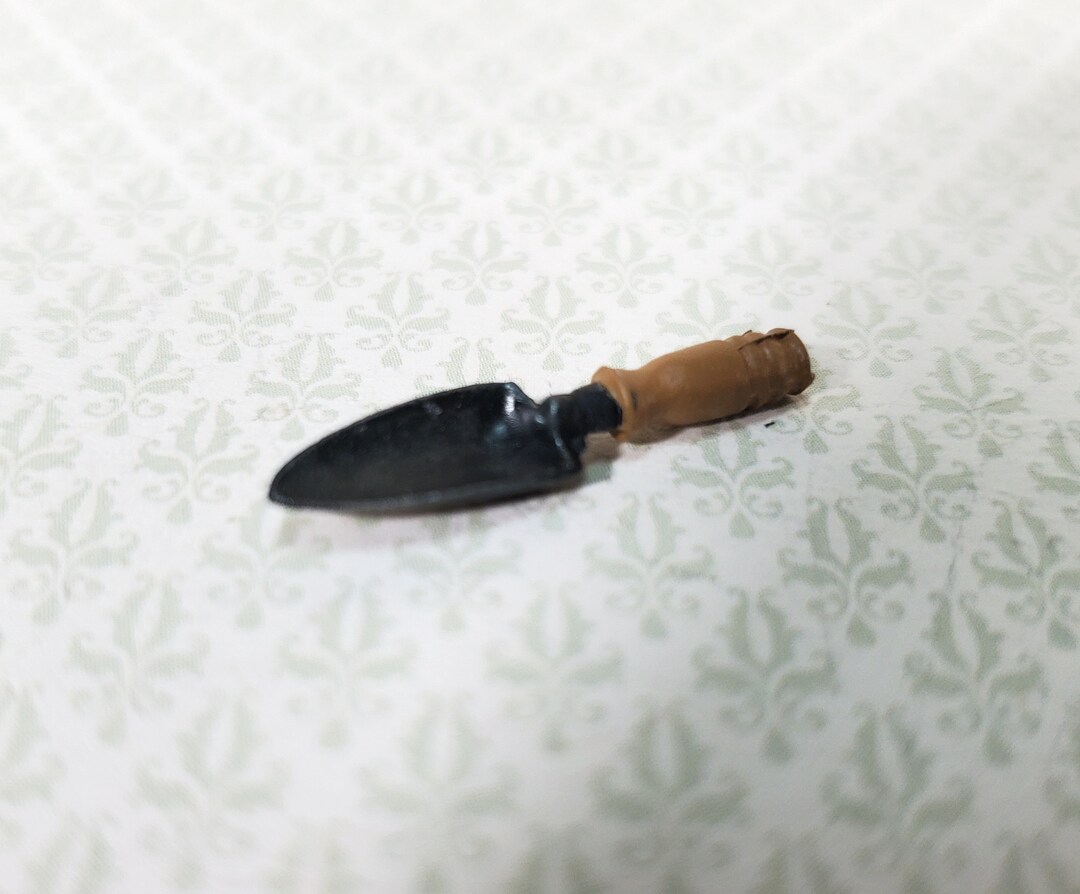 Dollhouse Narrow Hand Trowel Metal 1:12 Scale Miniature Garden - Etsy