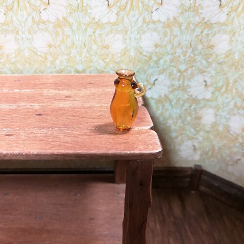 Dollhouse Miniature Amber Bottle Jar Vase Tiny 1/2 1:12 - Etsy