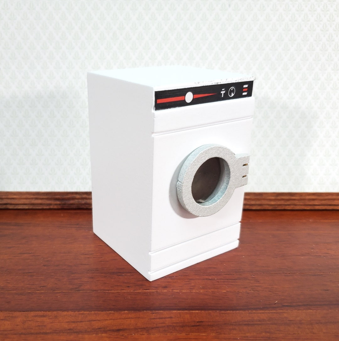 Dollhouse Dryer in WHITE Modern Front Loading 1:12 Scale Furniture ...