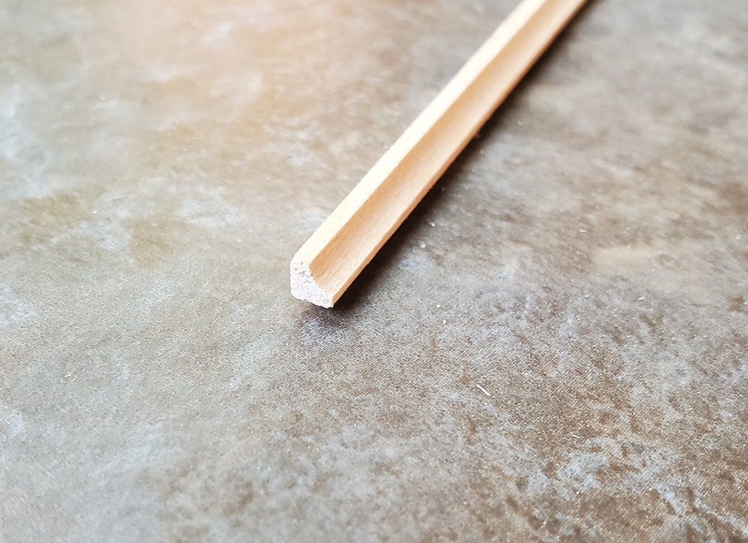 Miniature Cove Molding Trim Wood Strip 1/8" X 18" Long for Dollhouse ...
