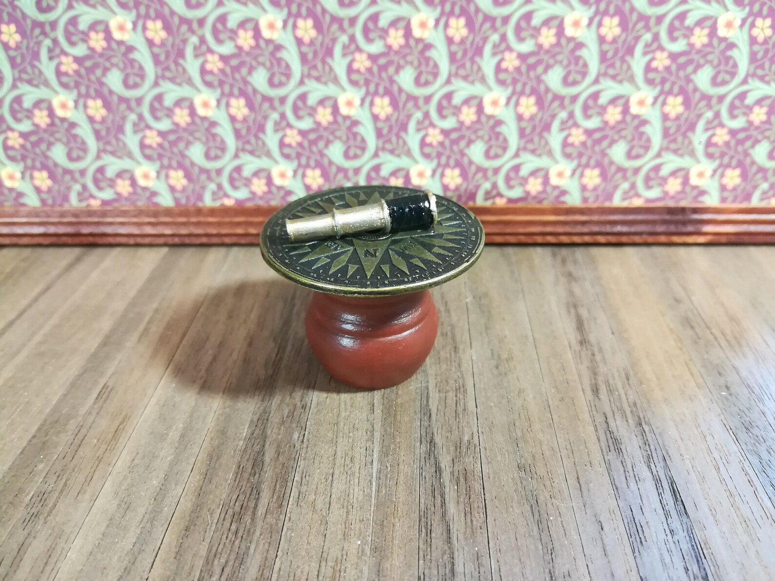 Dollhouse Miniature Telescope Gold & Black Metal 1:12 Scale - Etsy