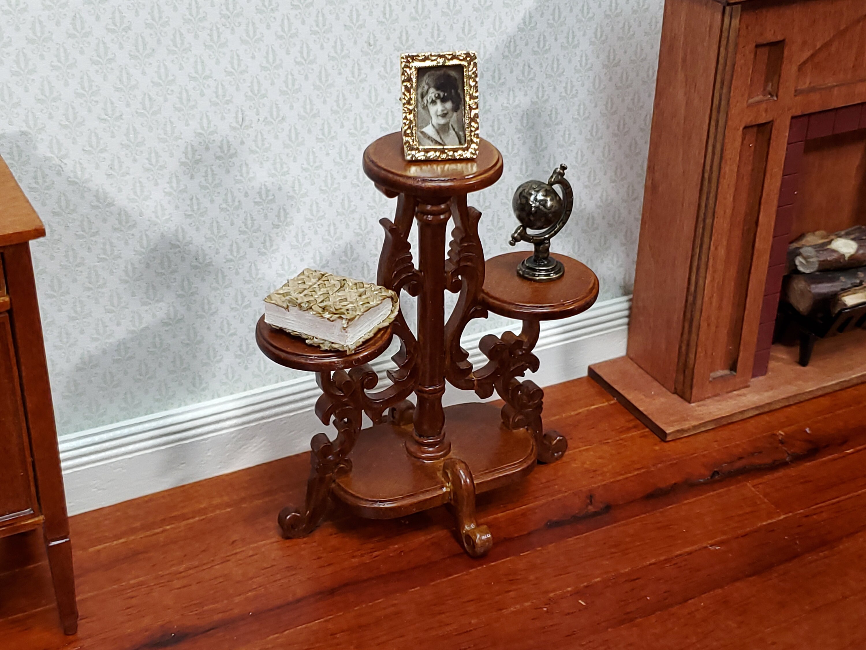 JBM Miniature Plant Stand Victorian Style Walnut Finish 1:12 - Etsy