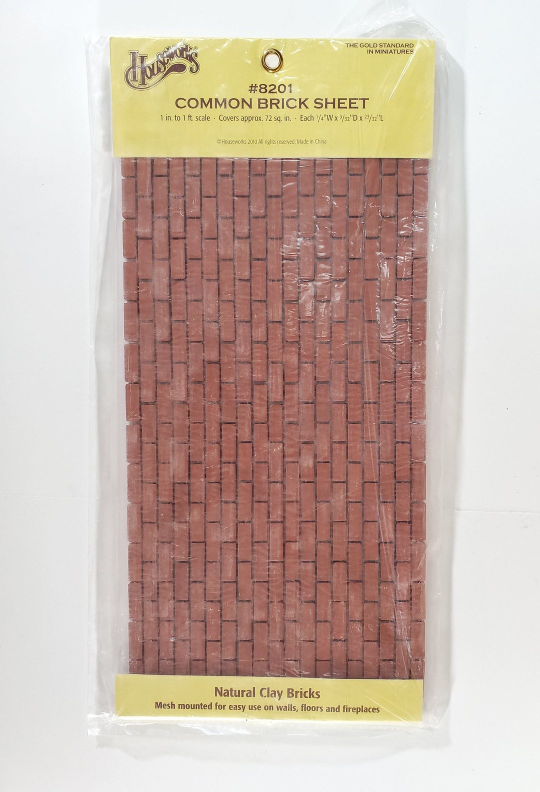 Miniature Red Bricks Kiln Fired Clay by Houseworks 1:12 Scale Covers 72 ...