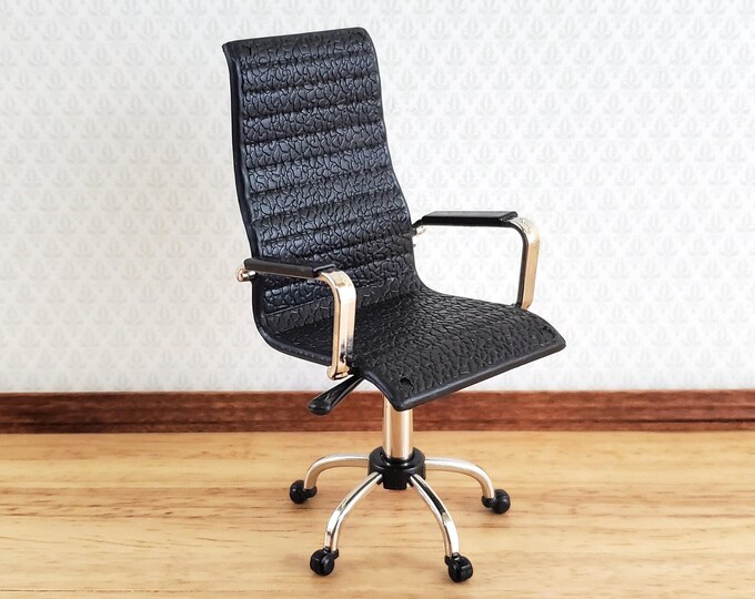 Miniature Swivel Office Chair, Mini Blue Desk Chair, Dollhouse ...