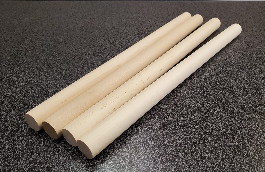 Round Dowel 3/4 X 12" Long Set of 4 Pieces Posts Pillars Columns Birch ...