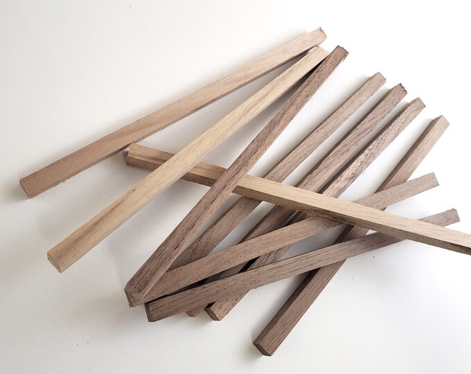 Walnut Square Wood Strips 1/4 X 1/4 X 6 10 Pieces Long Crafts Models ...