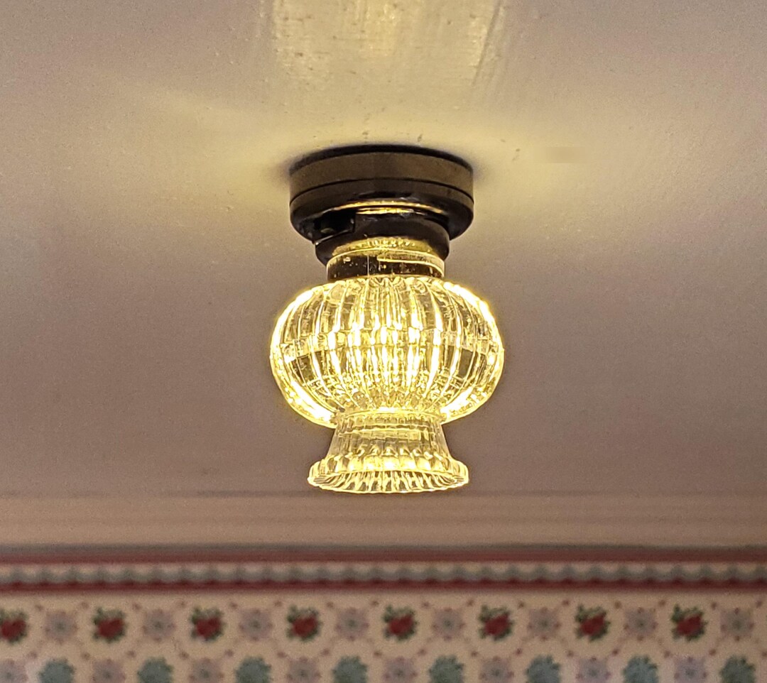Dollhouse Battery Light Hanging Ceiling or Table Lamp 1:12 Scale ...