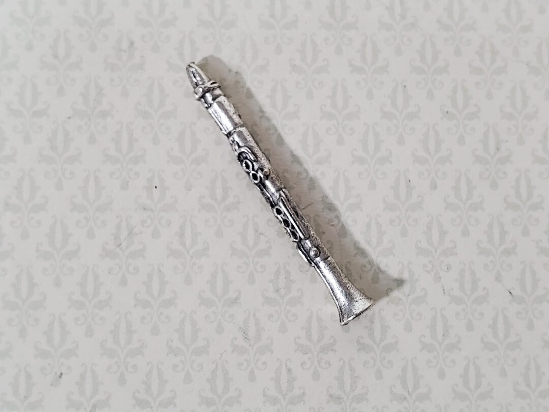 Dollhouse Miniature Small Clarinet 1 3/8" Long Miniature Instrument ...