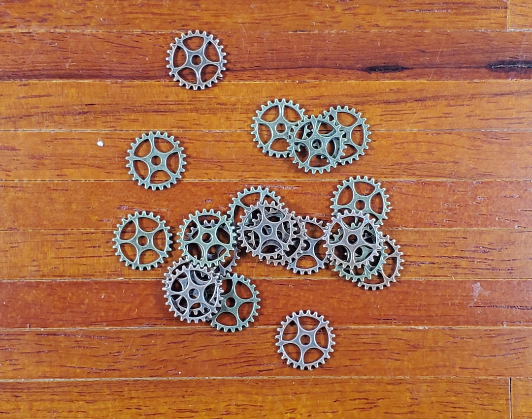 Small Metal Gears Steampunk Crafts Miniatures 20 Pieces 5/8" DIY ...