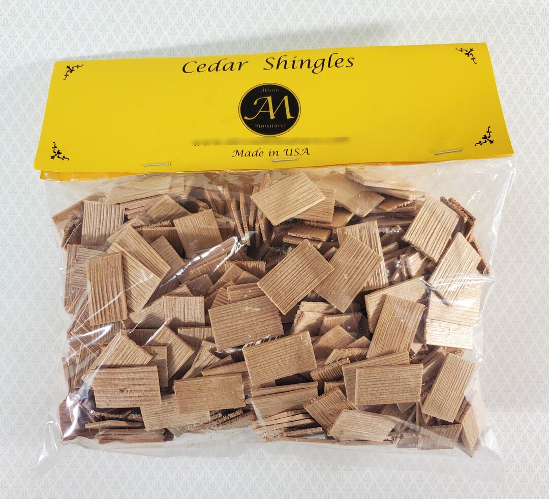 Dollhouse Miniature Shingles Cedar Wood Square 1:12 Scale 500 Pieces ...