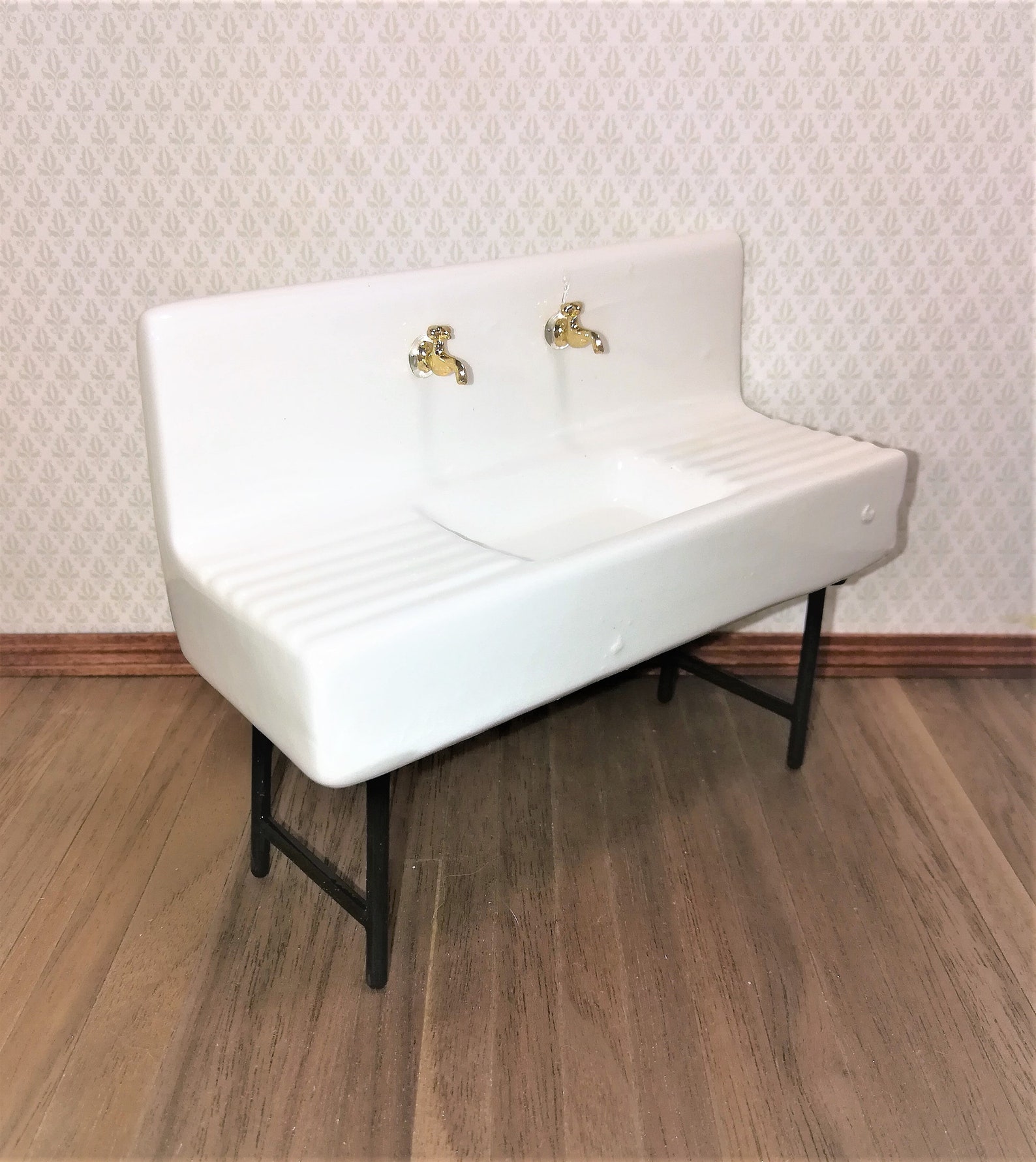 Dollhouse Miniature Sink White Ceramic Kitchen or Utility Room - Etsy