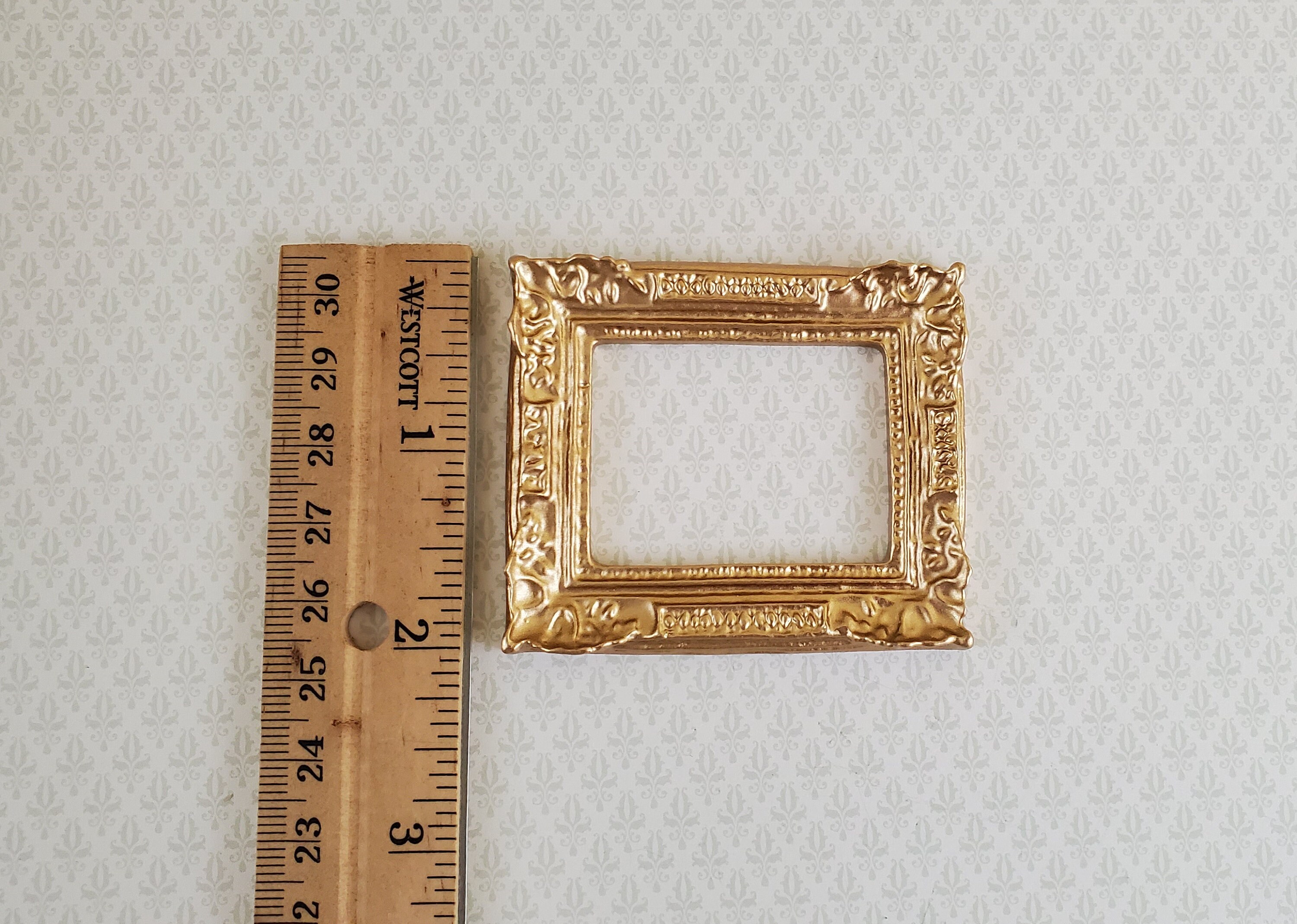 Dollhouse Miniature Picture Frame Fancy Gold for Painting 1:12 | Etsy