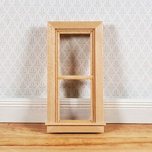 Dollhouse HALF SCALE 1:24 Window With Interior Trim Wood HWH5032 ...