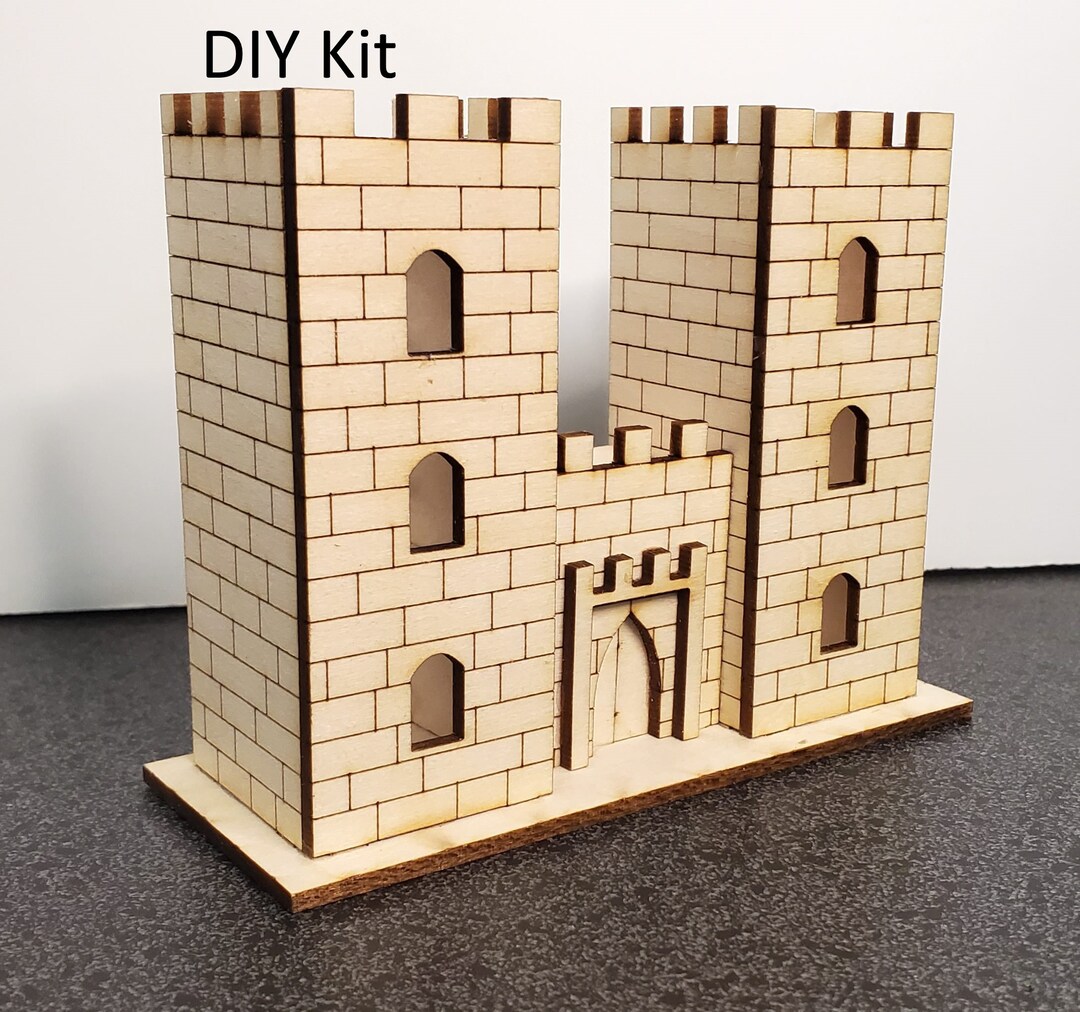 Miniature Castle Tower Keep 1:144 Scale DIY KIT 7 Rooms Ladders 3 ...