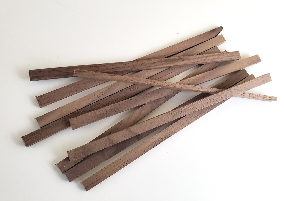 Walnut Wood Strips X10 1/8 X 1/4 X 6 Long Crafts - Etsy
