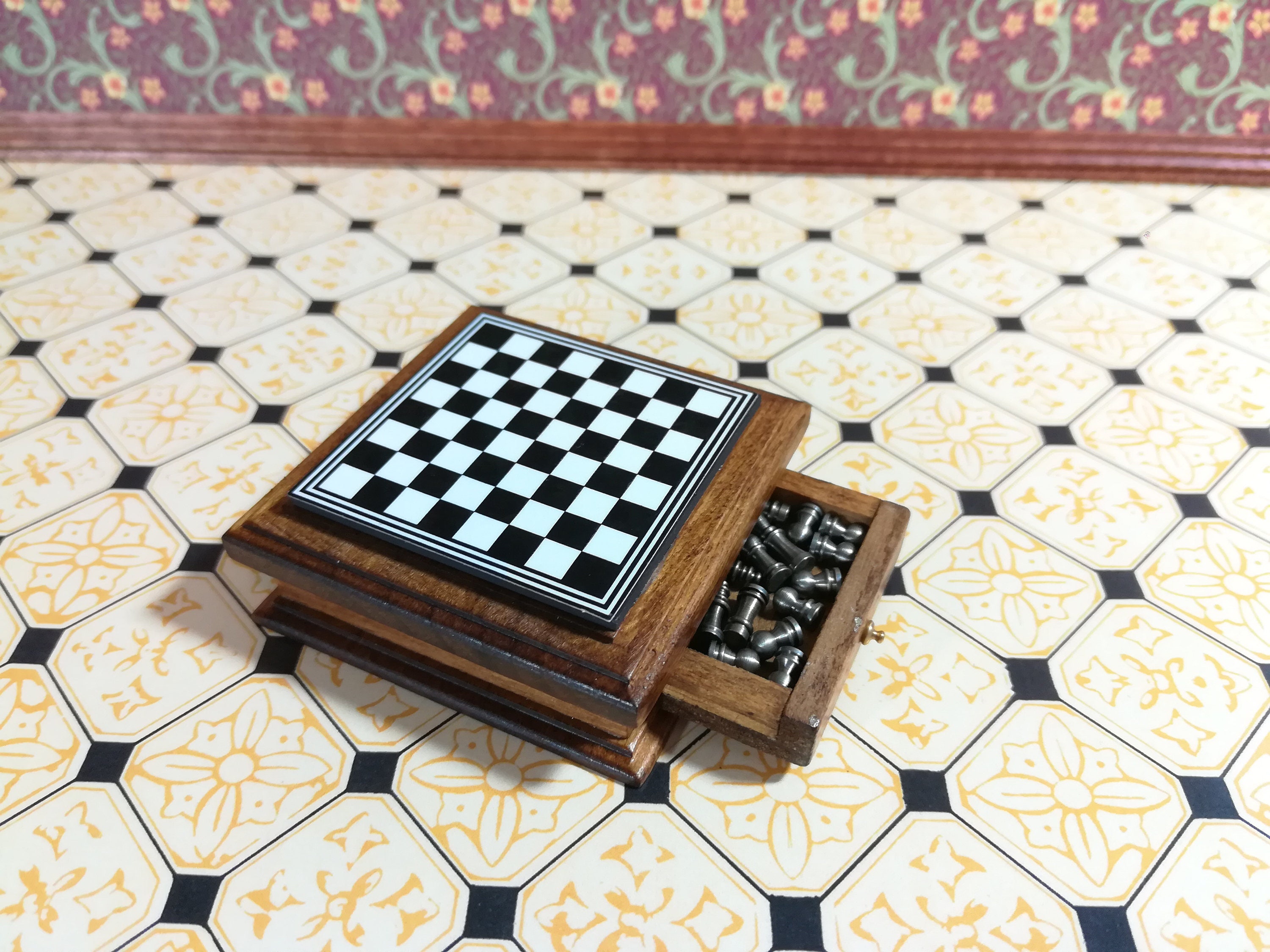 Miniature Chess Set With Metal Magnetic Chess Pieces and - Etsy