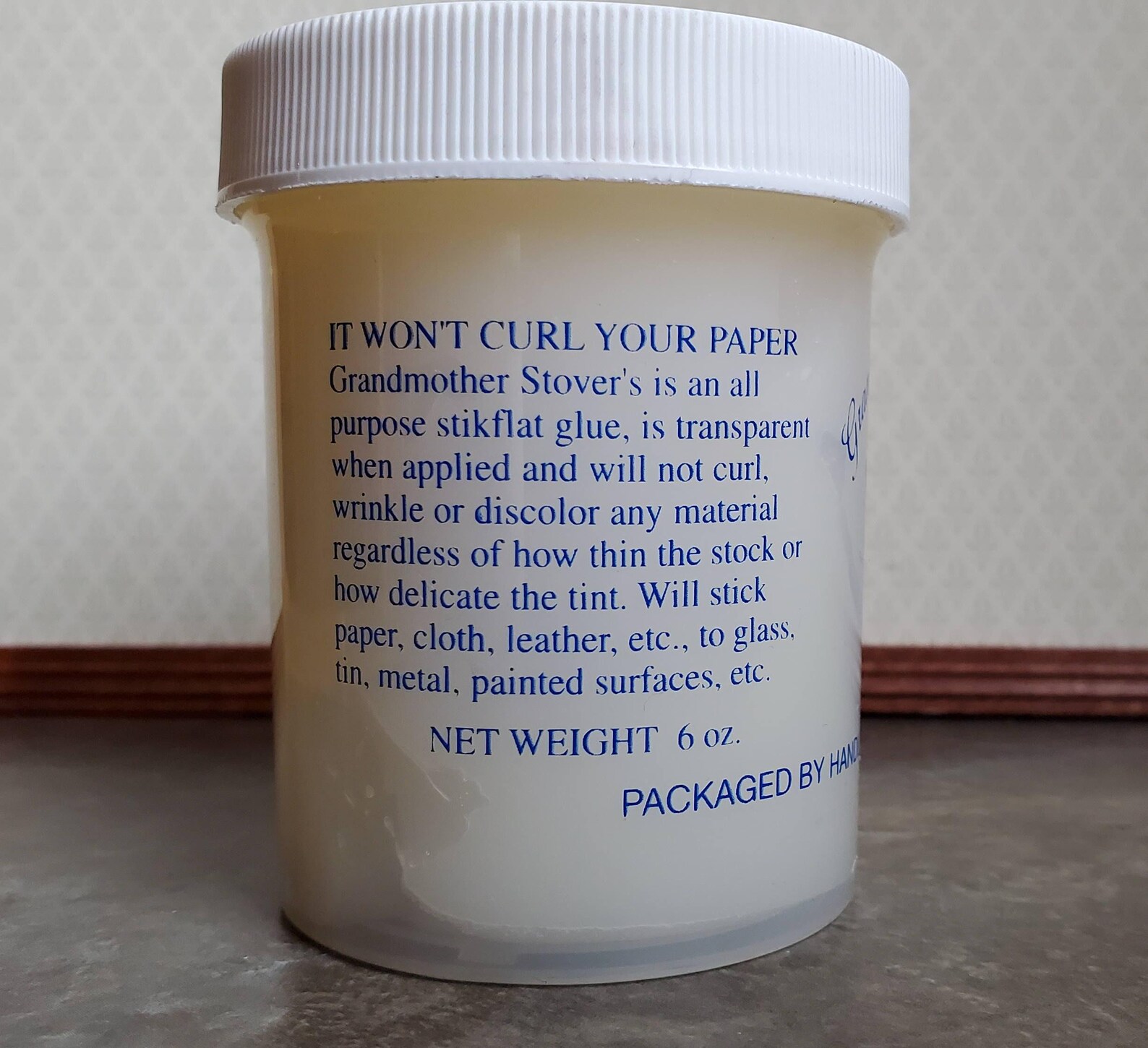 Dollhouse Miniature Wallpaper Paste Grandmother Stover's Yes Paste Glue ...