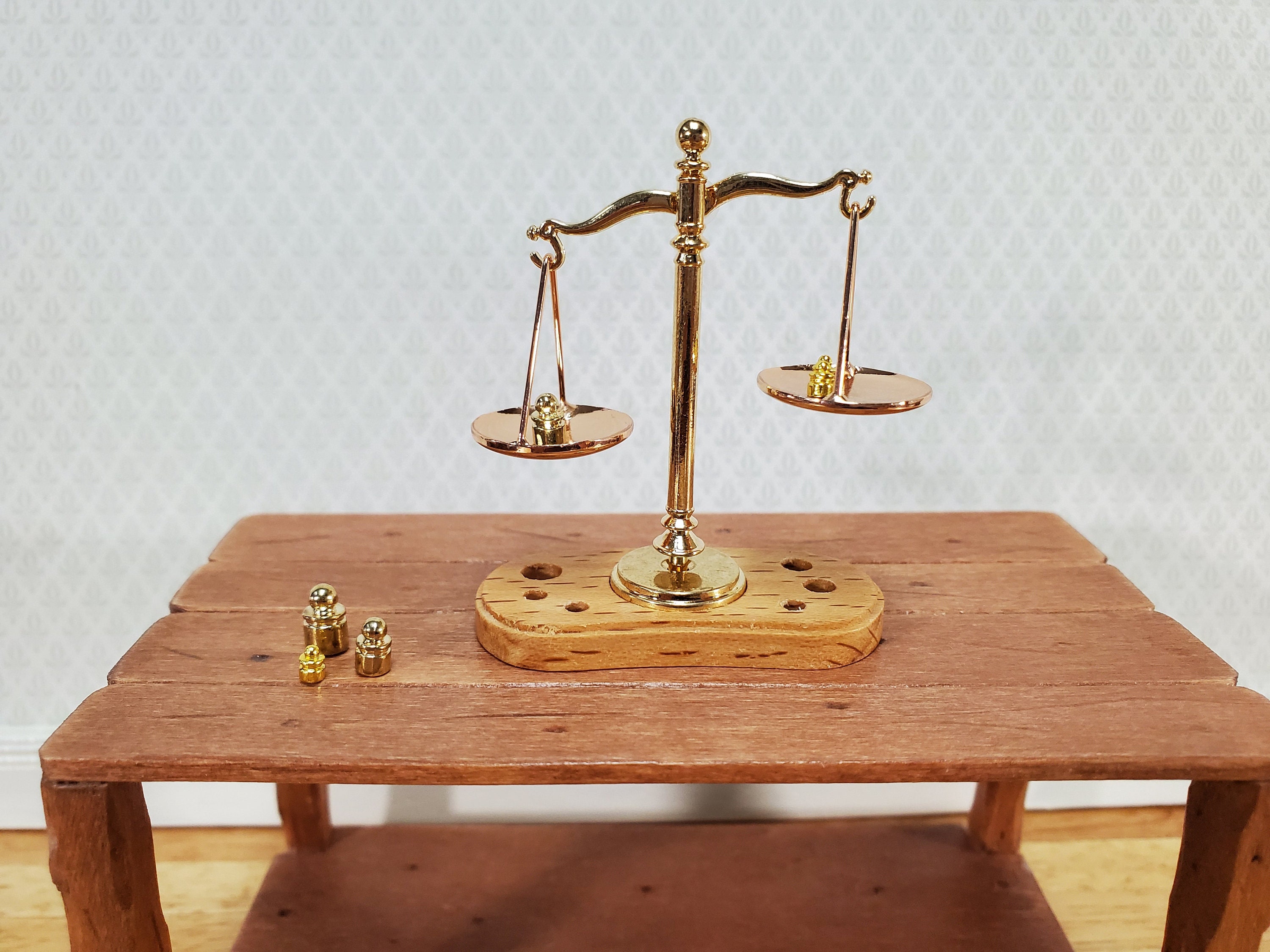 Miniature Scale With Weights Metal Pharmacy Grocer Apothecary - Etsy