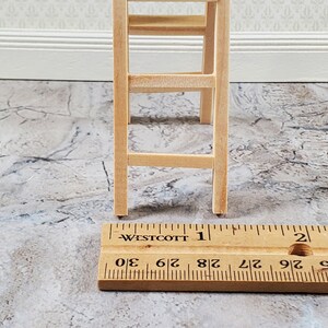Dollhouse Step Ladder Short 4 Tall Wood Folds 1:12 Scale Miniature ...