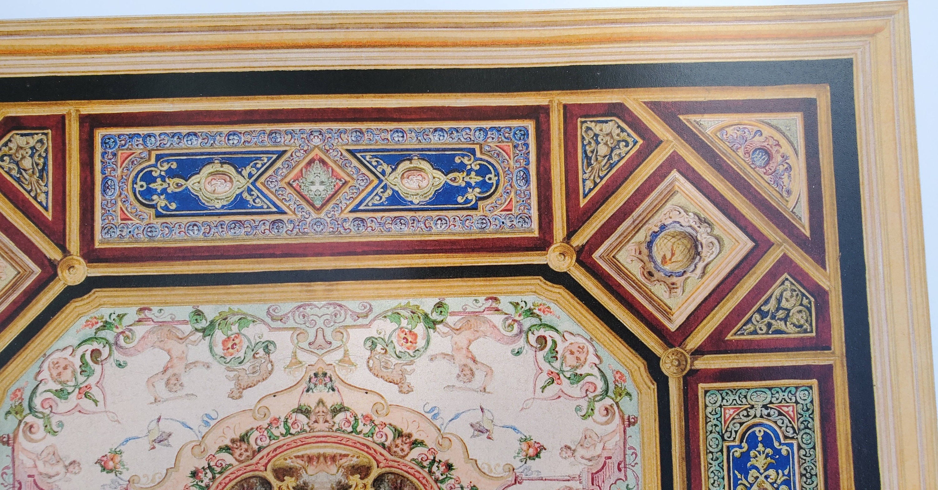 Dollhouse Ceiling Mural Wallpaper Victorian Painted Style 1:12 - Etsy