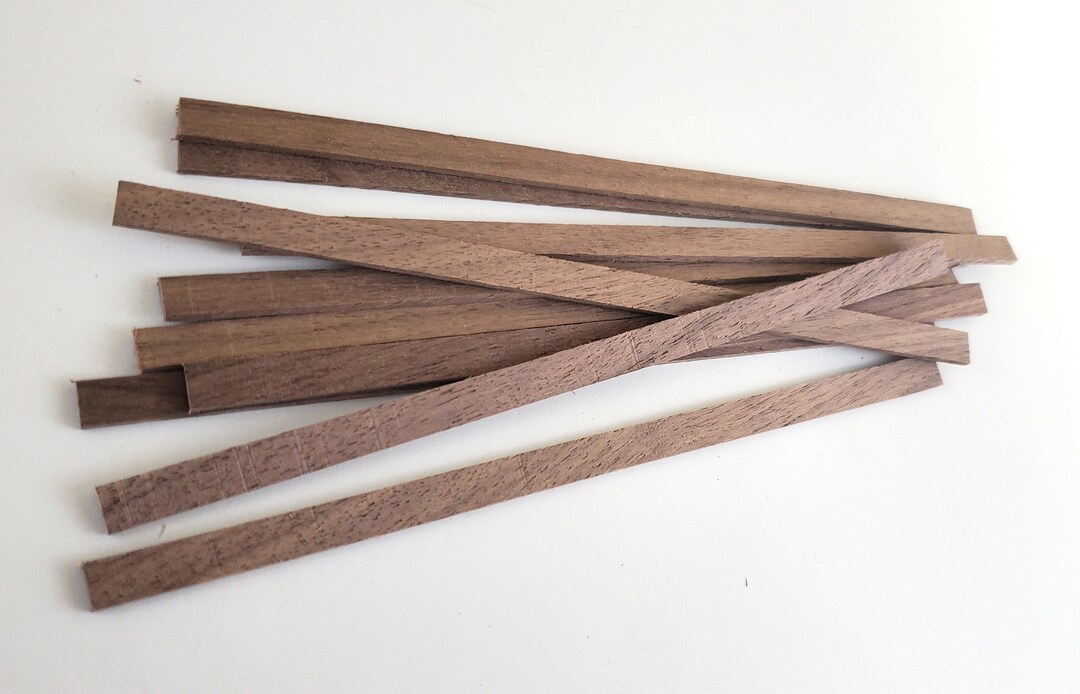 Walnut Wood Strips X10 1/16 X 1/4 X 6 Long Crafts Models Miniatures - Etsy