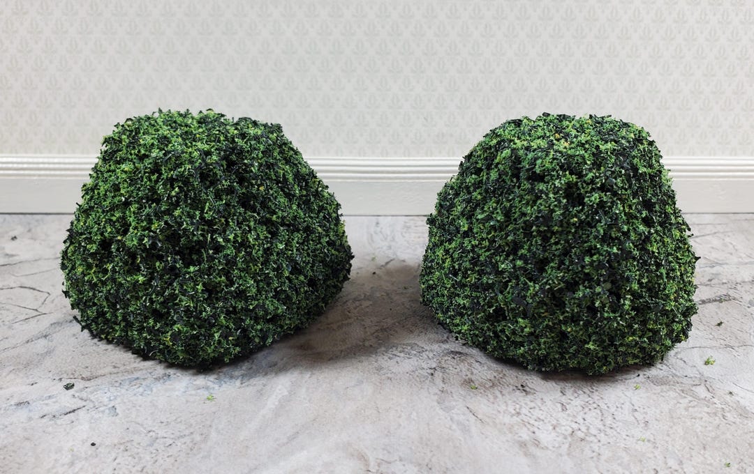2 Model Scenery Round Mound Shrubs Bushes Dollhouses Scale Models Model ...