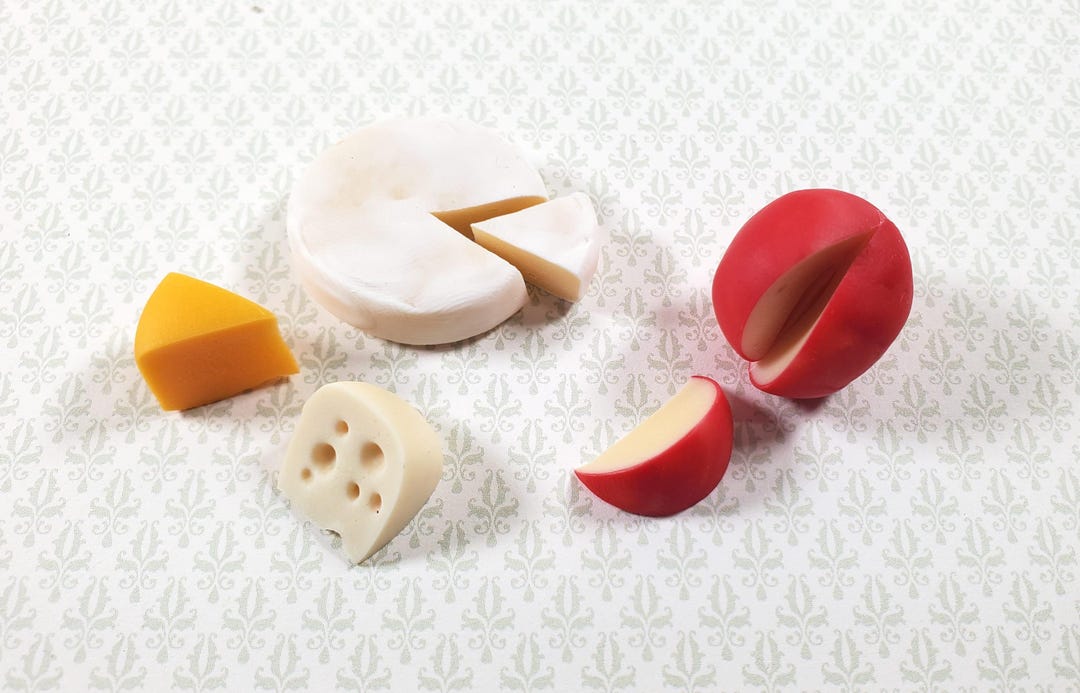 Miniature Cheese Swiss Gouda 1:6 Scale Playscale Fashion Doll Size Food ...