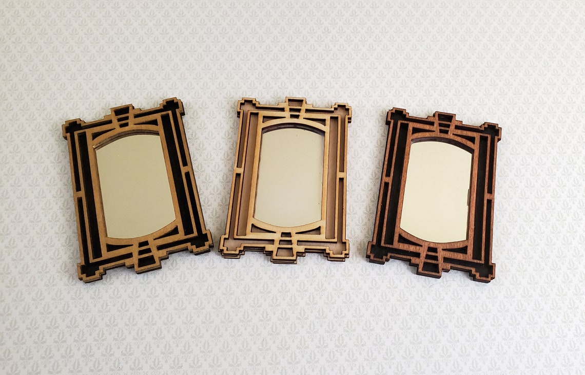 Dollhouse Miniature Art Deco Mirror KIT DIY Medium Size 1:12 | Etsy