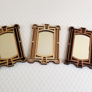 Dollhouse Miniature Art Deco Mirror KIT DIY Medium Size 1:12 Scale 3" X ...