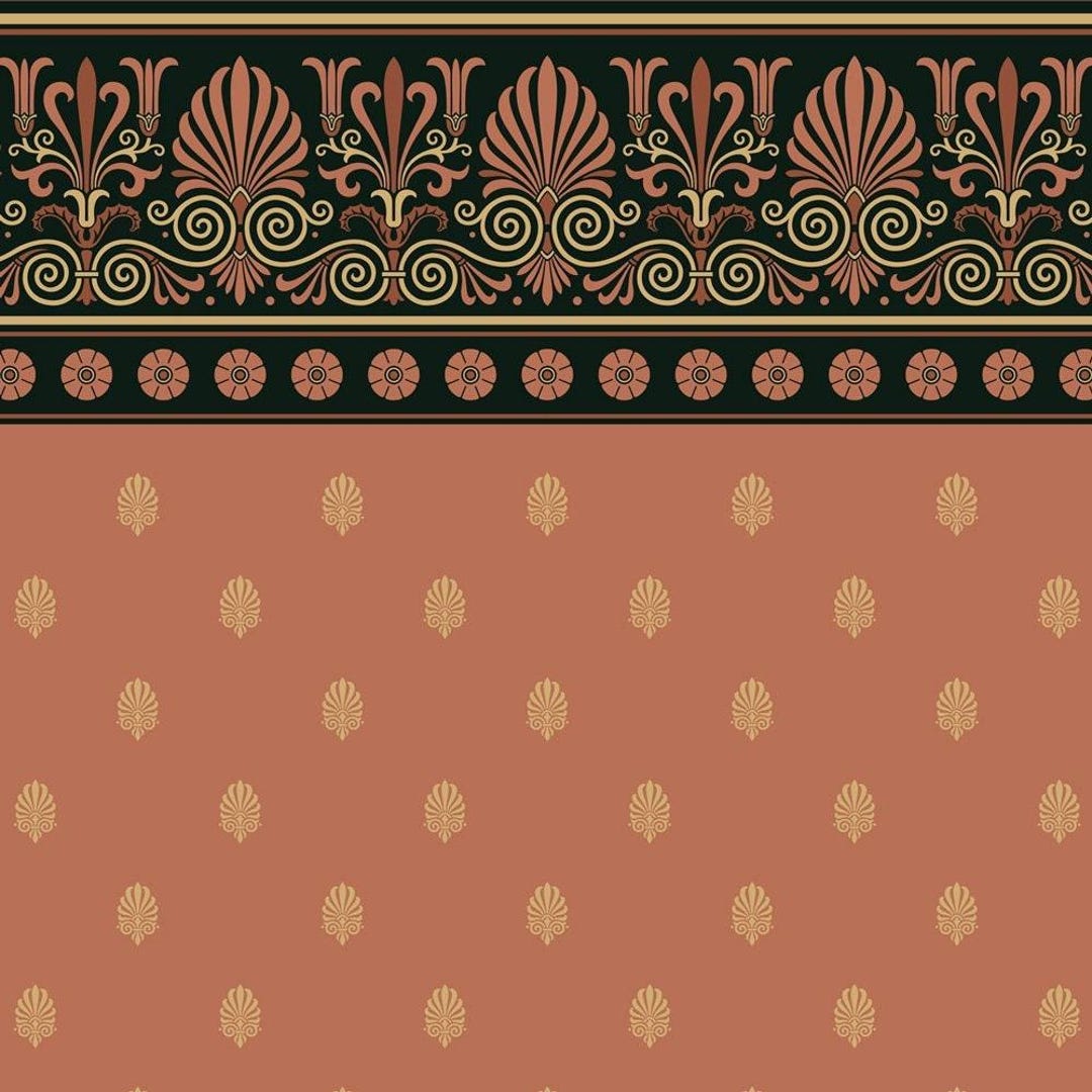 Dollhouse Wallpaper Neoclassical Revival Frieze Bradbury & Bradbury 1: ...