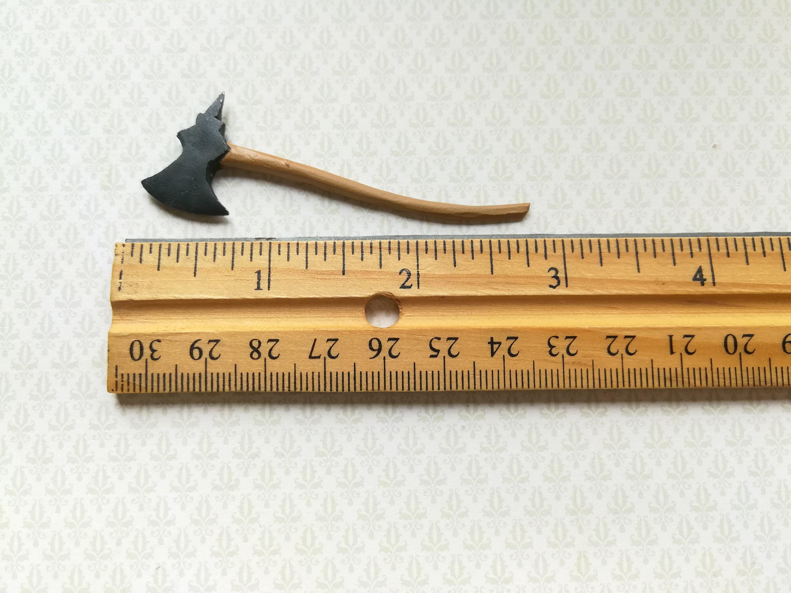 Dollhouse Miniature Battle Axe Large 1:12 Scale Pewter Curved Handle - Etsy