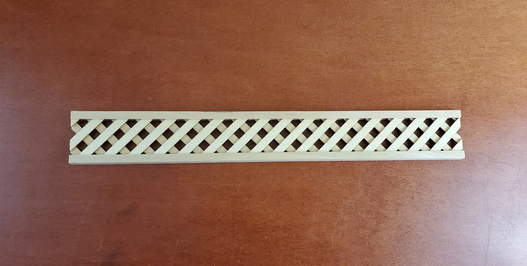 Dollhouse Miniature Porch Lattice Garden Panel Decorative Wood 1:12 ...