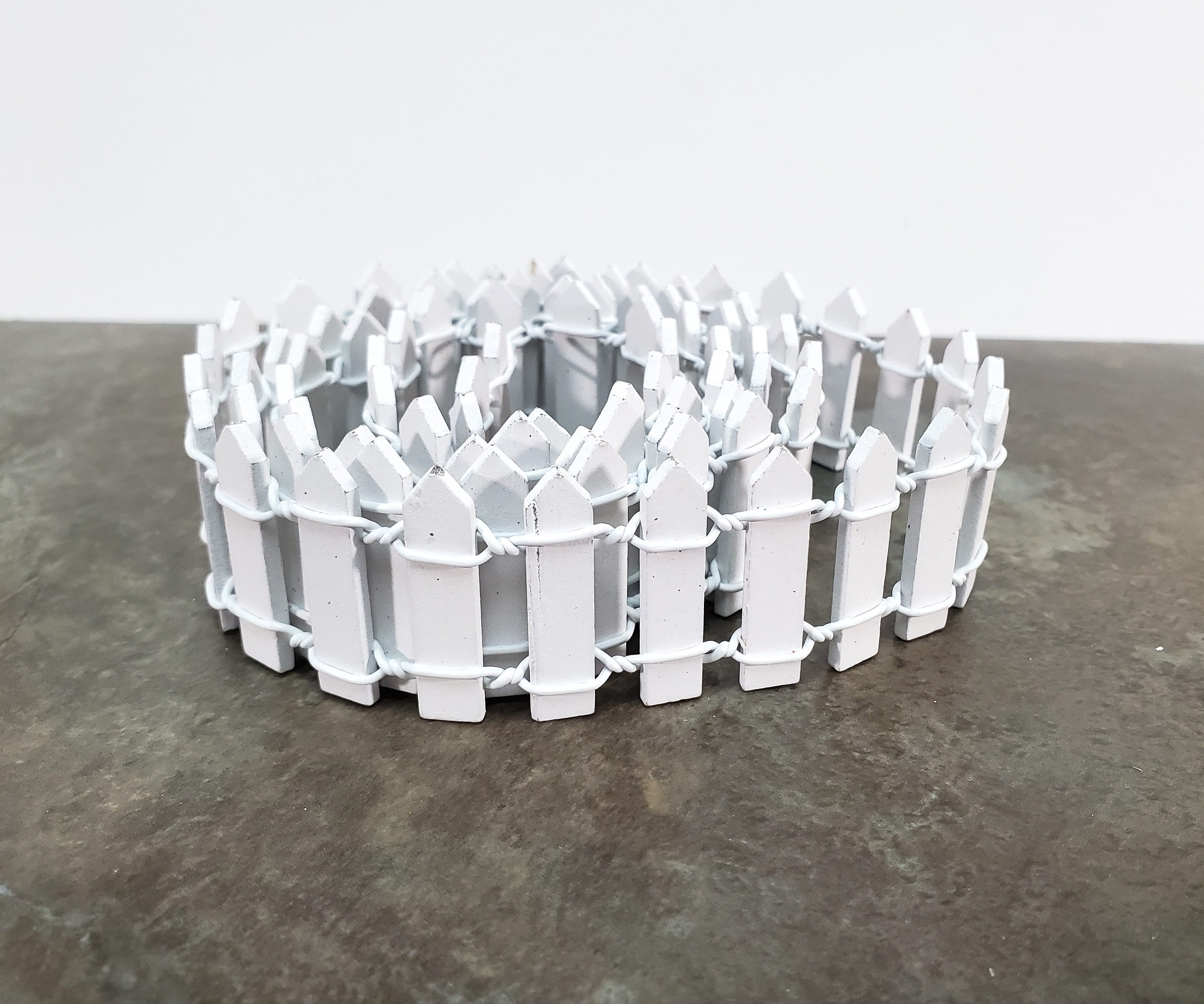 Miniature Small Fencing White Picket Fence Wood & Metal 100 Cm - Etsy