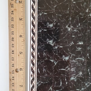 Dollhouse Miniature Marble Tile Flooring Sheet Black With White World ...
