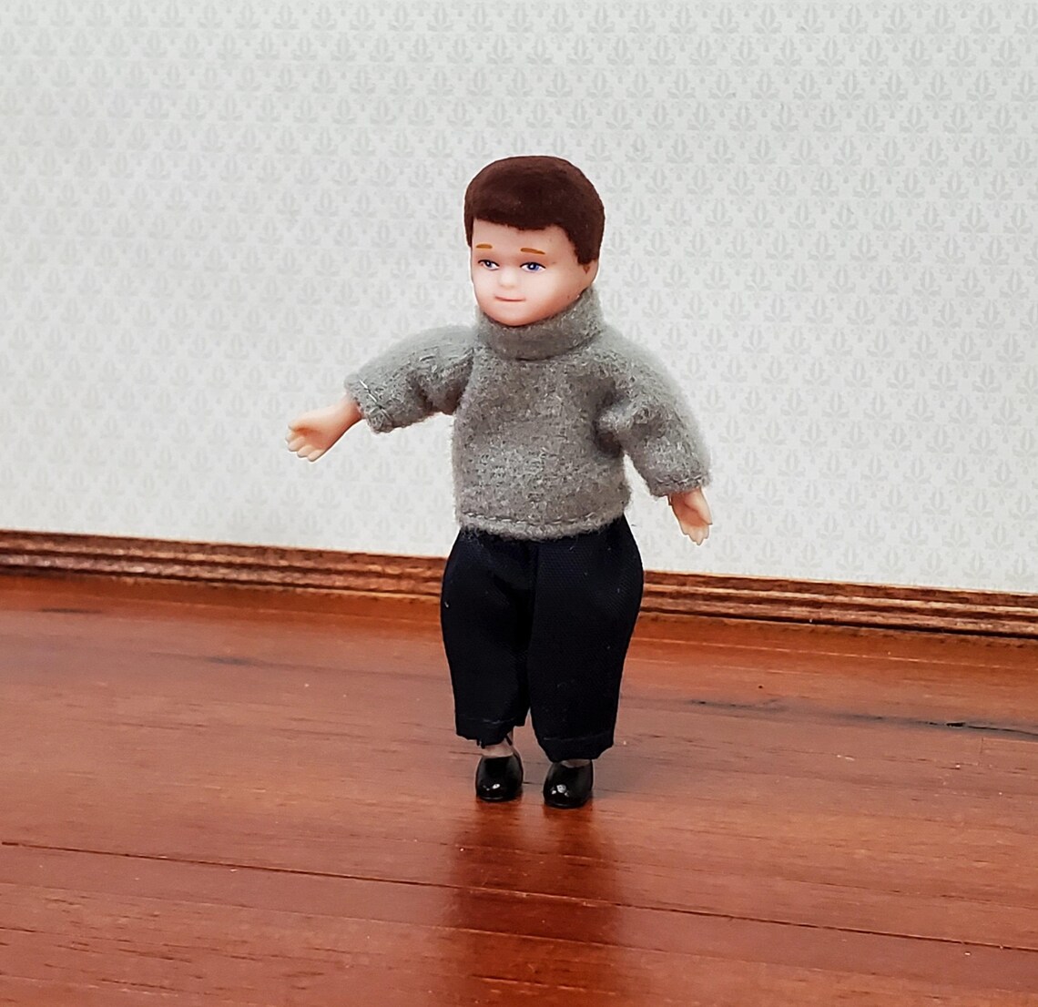 Dollhouse Boy Doll Modern Young Brother Vinyl 1:12 Scale Removable ...