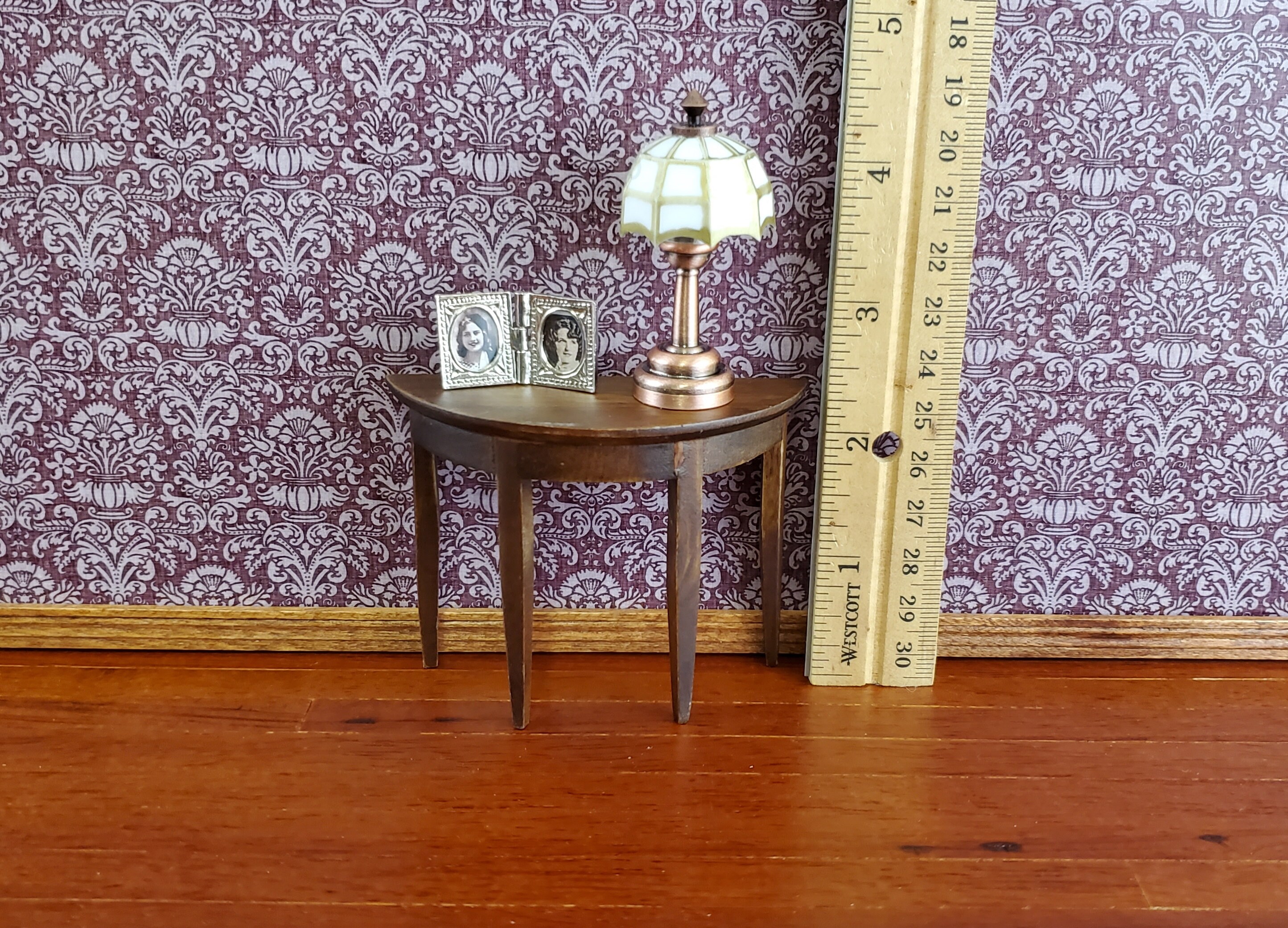 Dollhouse Miniature Half Round Hall Table 1:12 Scale Furniture - Etsy