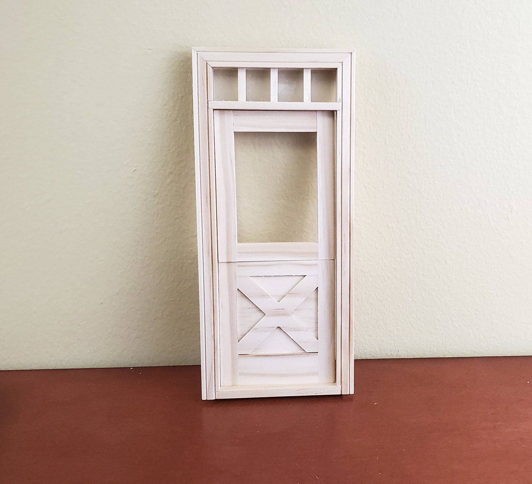 Dollhouse Miniature Exterior Door Crossbuck Dutch Door 1:12 Scale ...