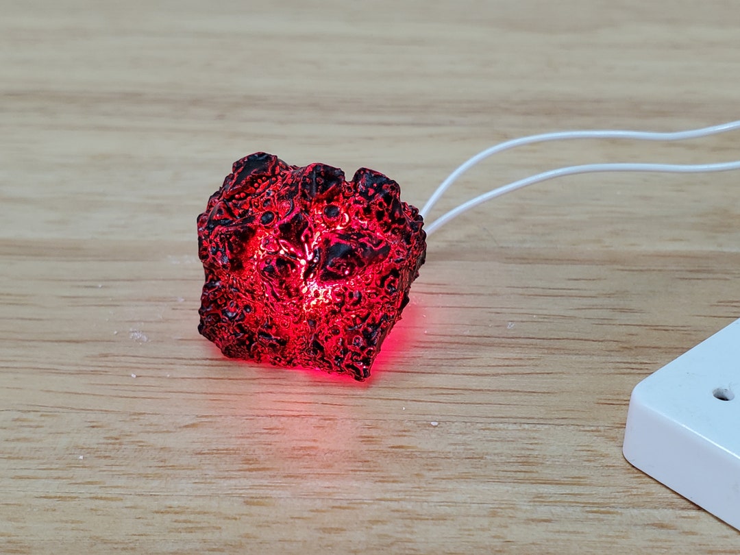 Dollhouse Lighted Coal Insert Red Light Small Fits Phoenix Kitchener 1: ...