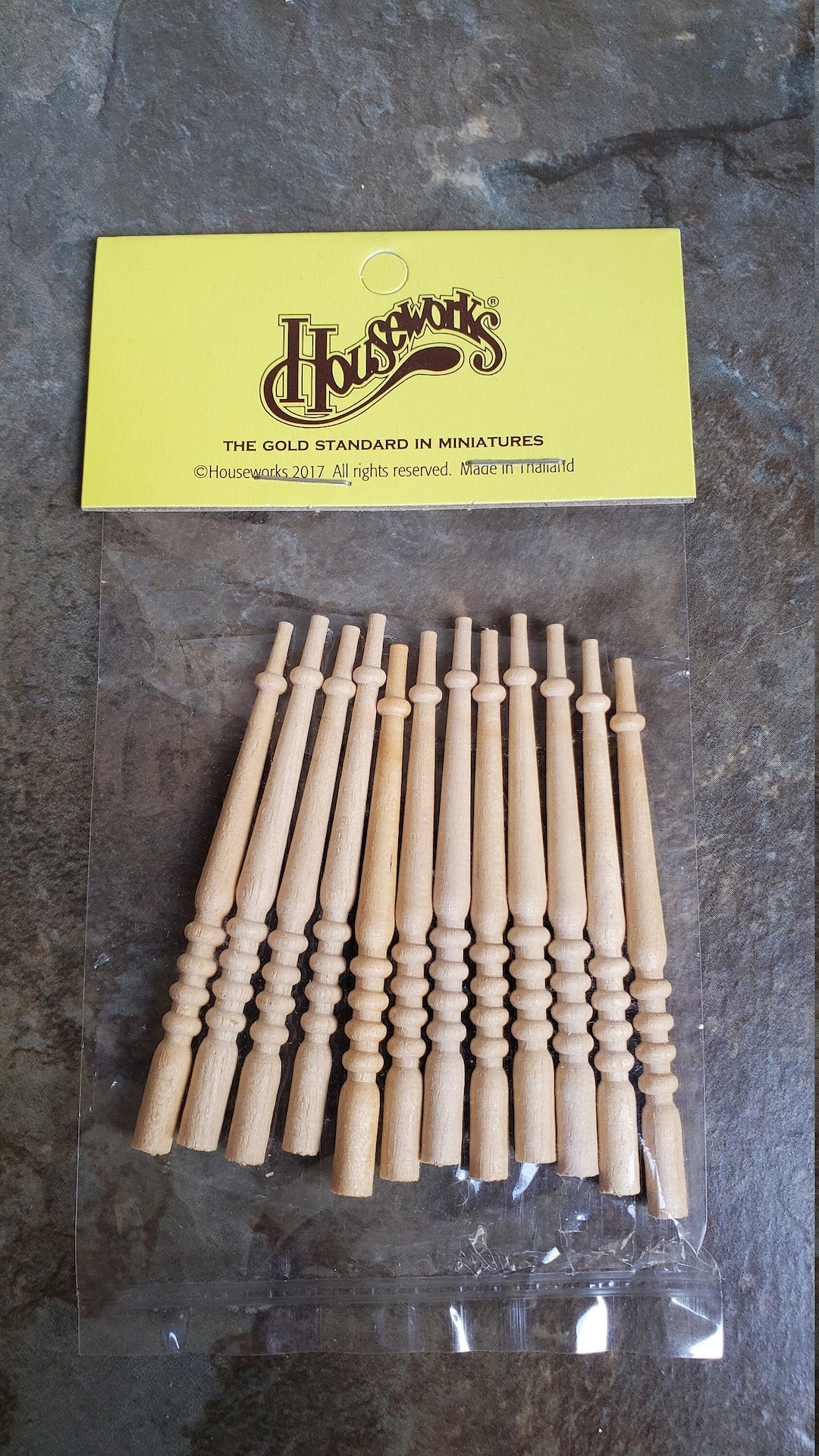 Dollhouse Miniature Spindles Stair Balusters 1:12 Scale 2 5/8 Tall ...