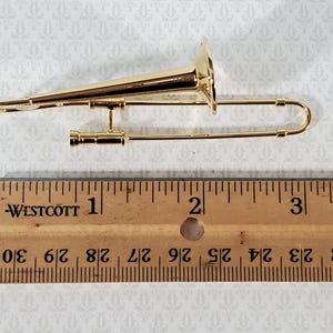 Miniature Trombone 3 1/4" Instrument Prop Model 1:12 Scale Metal With Case - Etsy